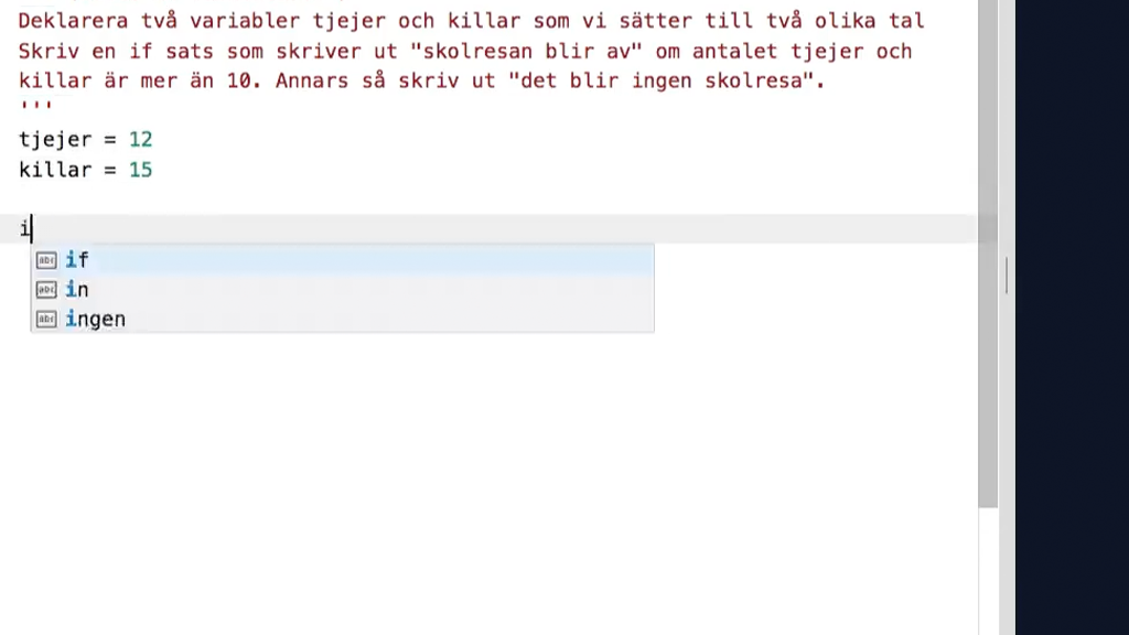 And och or - logiska operatorer - if satser (Python) - Eddler