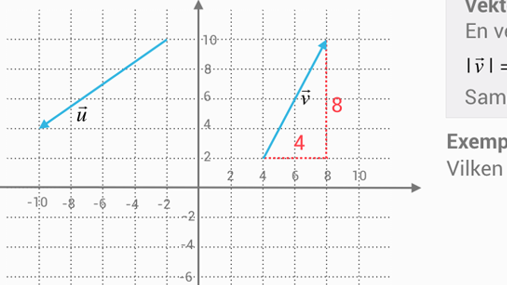 Vektorlängd - Vektorer (Matte 1) - Eddler