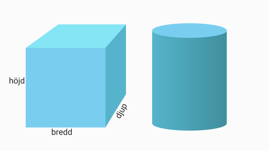 Volym - Geometri (Högstadiet, Matte 1) - Eddler